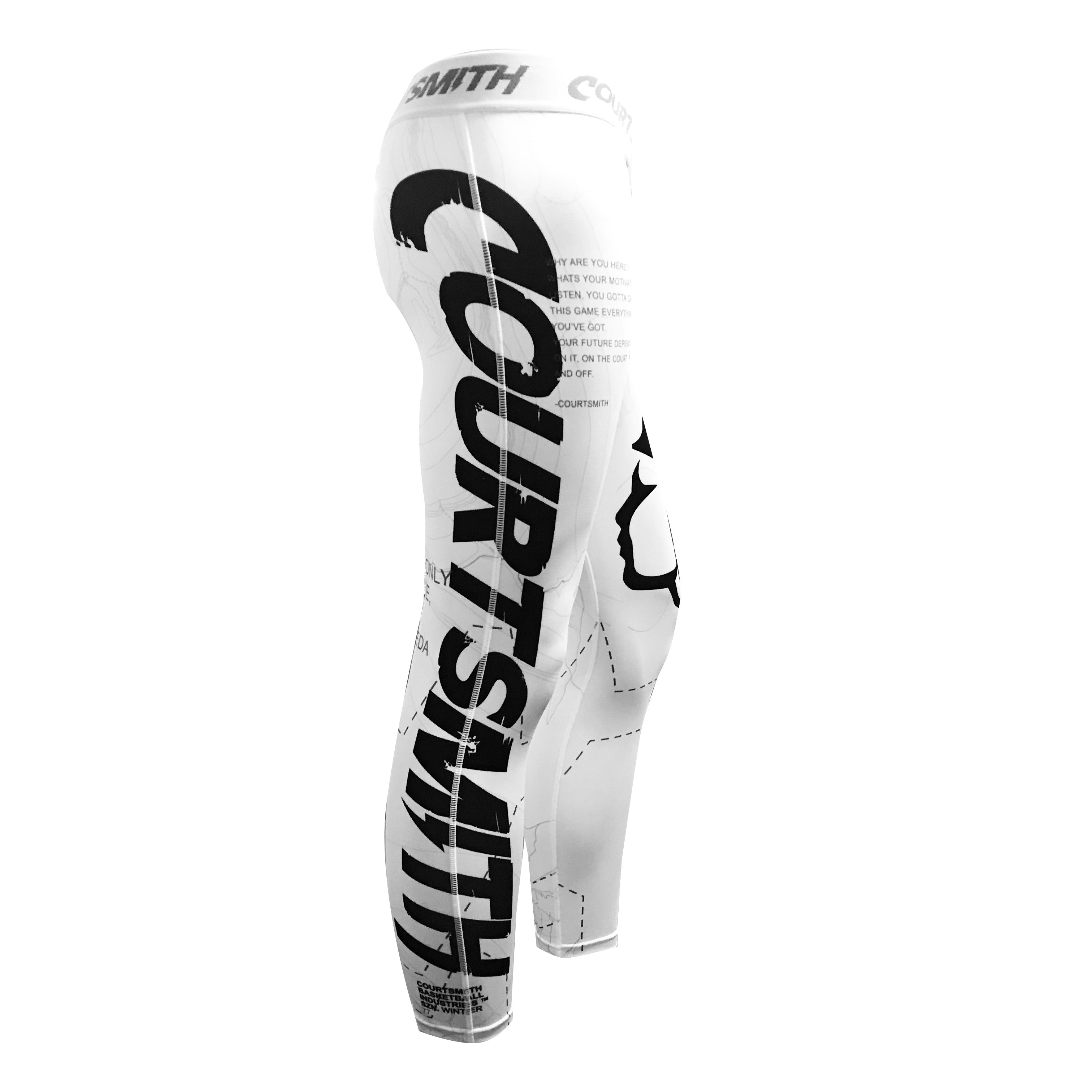 Courtsmith "Major Key" White Compression Pants