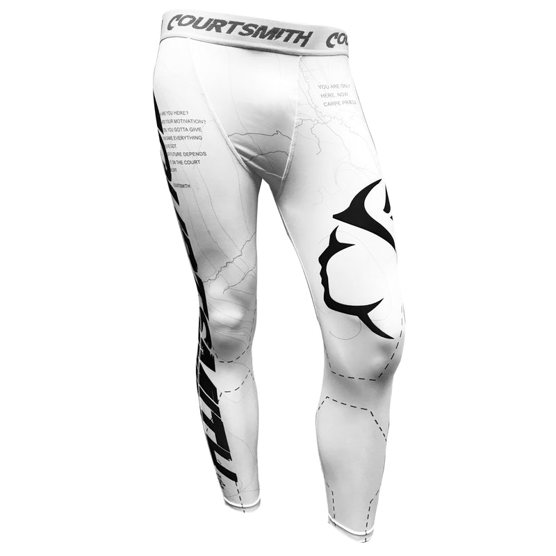 Courtsmith "Major Key" White Compression Pants